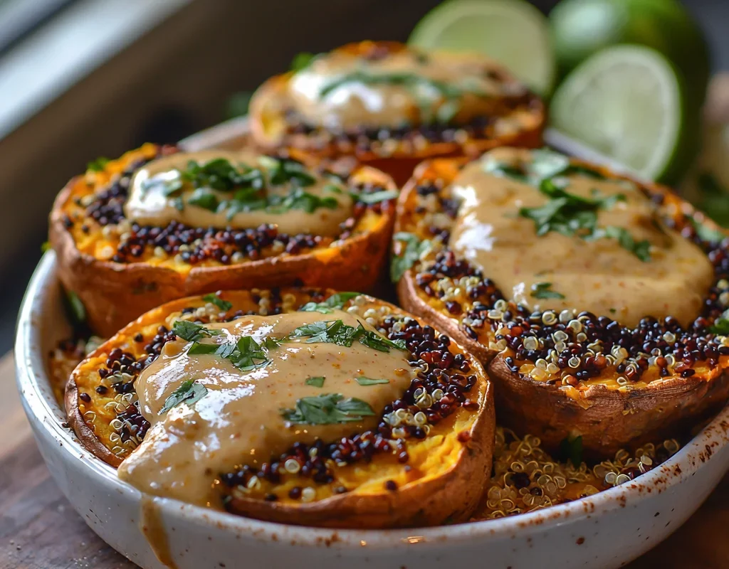 High Protein Stuffed Sweet Potatoes Recipe